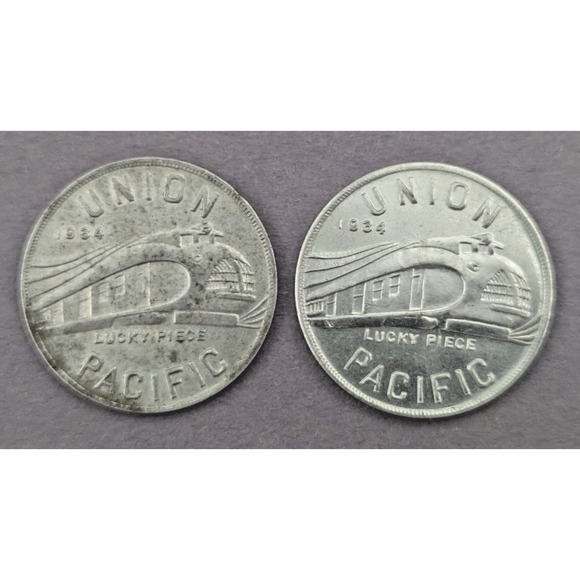 Other | Union Pacific Lucky Piece 1934 Token Coin Aluminum Sample ...